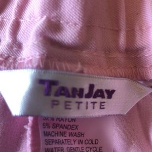 TanJay | Pants & Jumpsuits | Tanjay Nwt Size 8 Petite Womens Soft Pink Bouquet Elastic Waist ...